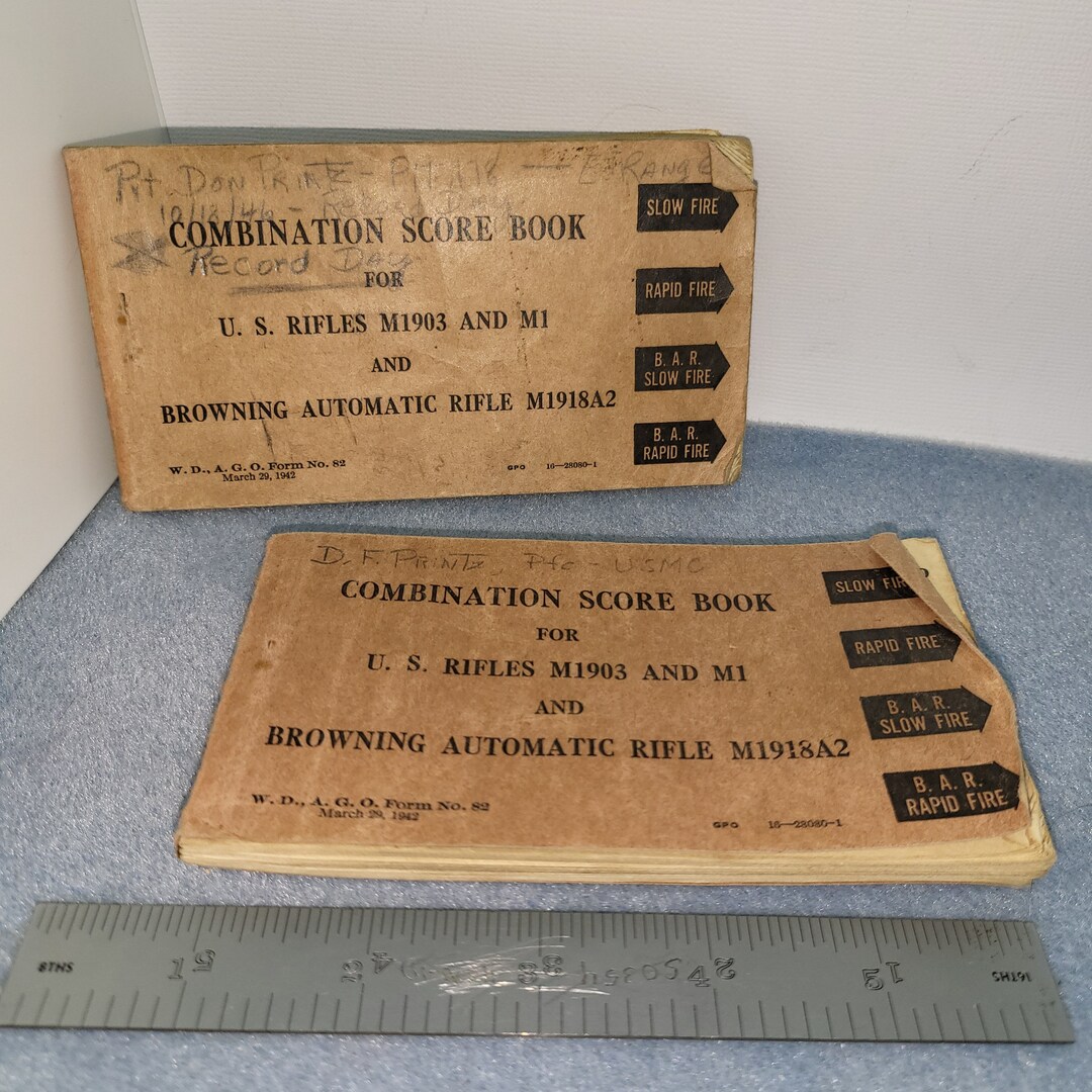 1942 Rifle Scorebook - Partially Used - See Photos, Video and ...
