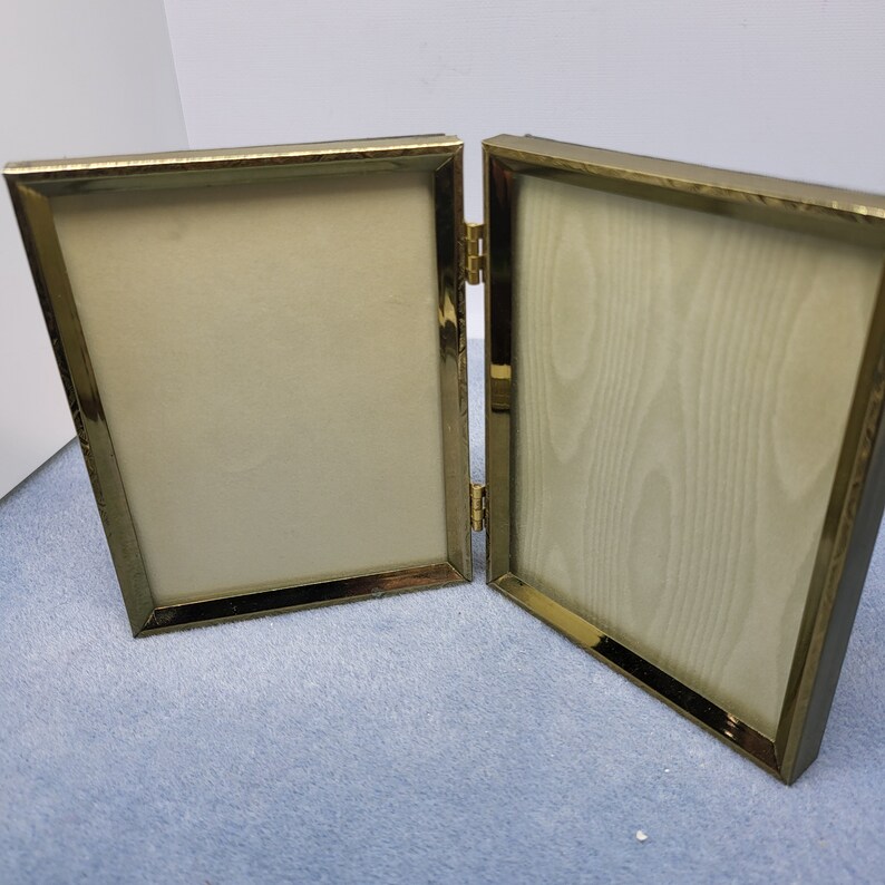 3x4 Gold Metal Hinged Frame Wave Stamped Metal Frame See Photos and ...