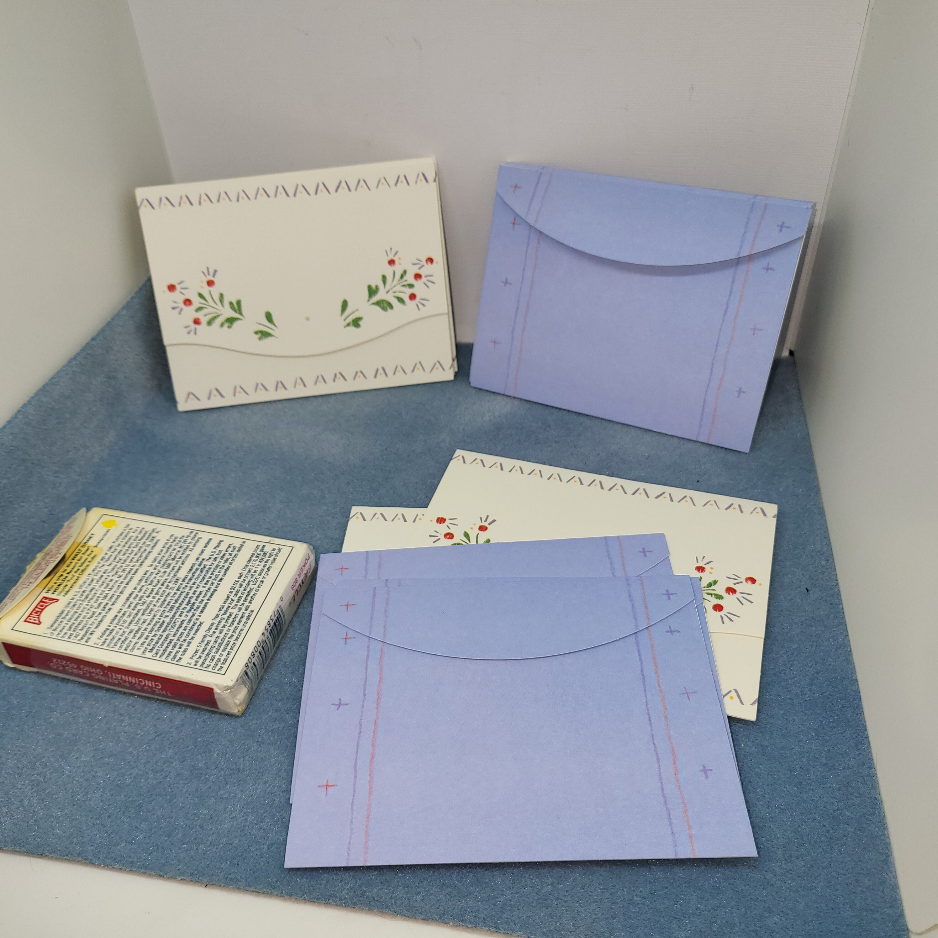 5 Fold-up Stationery Pages Floral Blank on Back Fold - Etsy