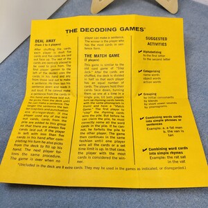 The Decoding Game Cards -story Telling, Matching Game, Language ...