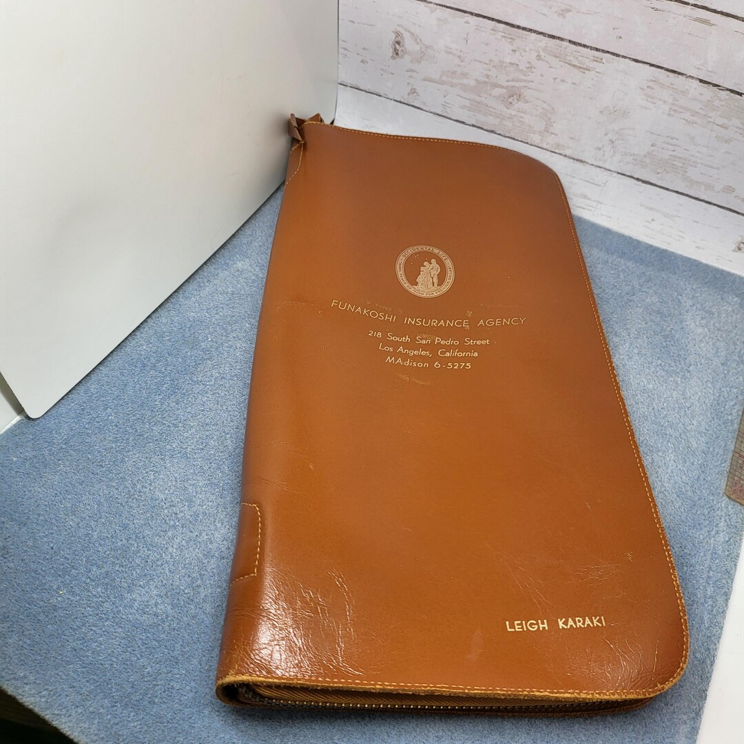 Leather Envelope Portfolio - 12x6 - 7 Envelopes Bound With Cord and ...