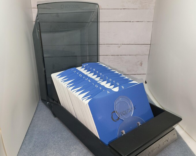 Rolodex Card Holder With Alphabet Dividers and Blank Rolodex Cards ...