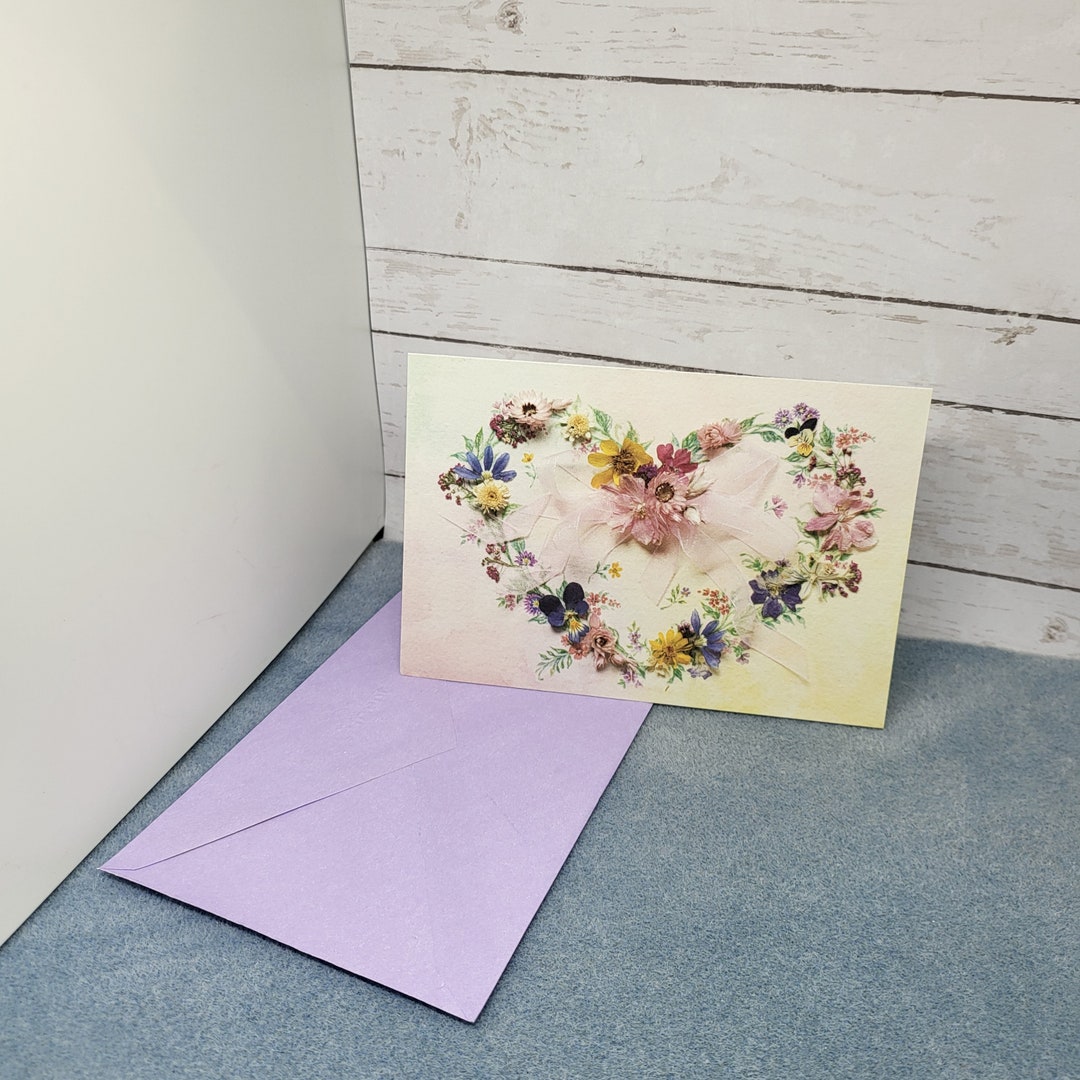 Heart Floral Blank Inside - Card Made by Current - You Get One Card and ...