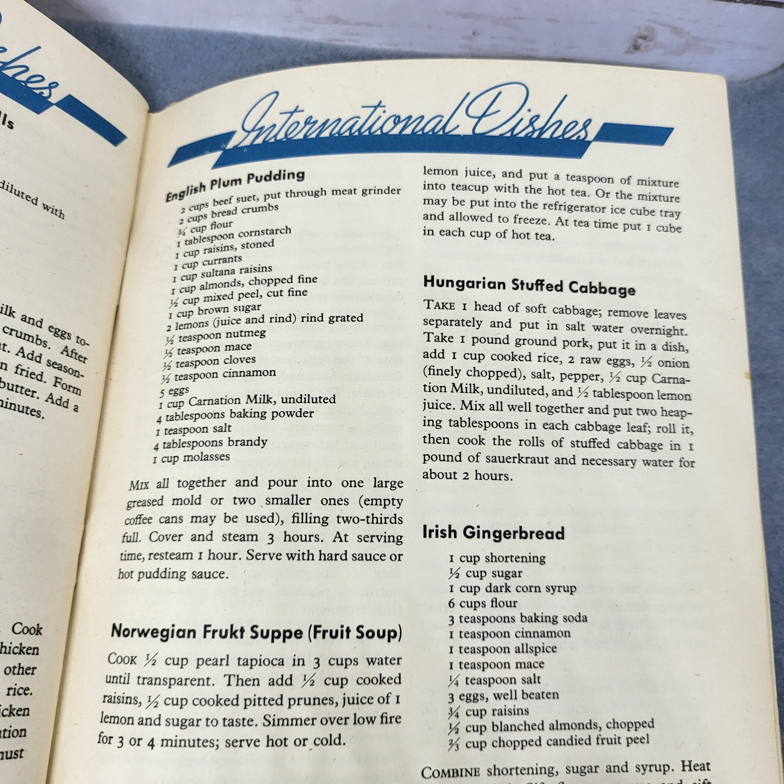 Carnation Cook Book 1946 Mary Blake, Cocktails, Soup, Pastry, Bread ...