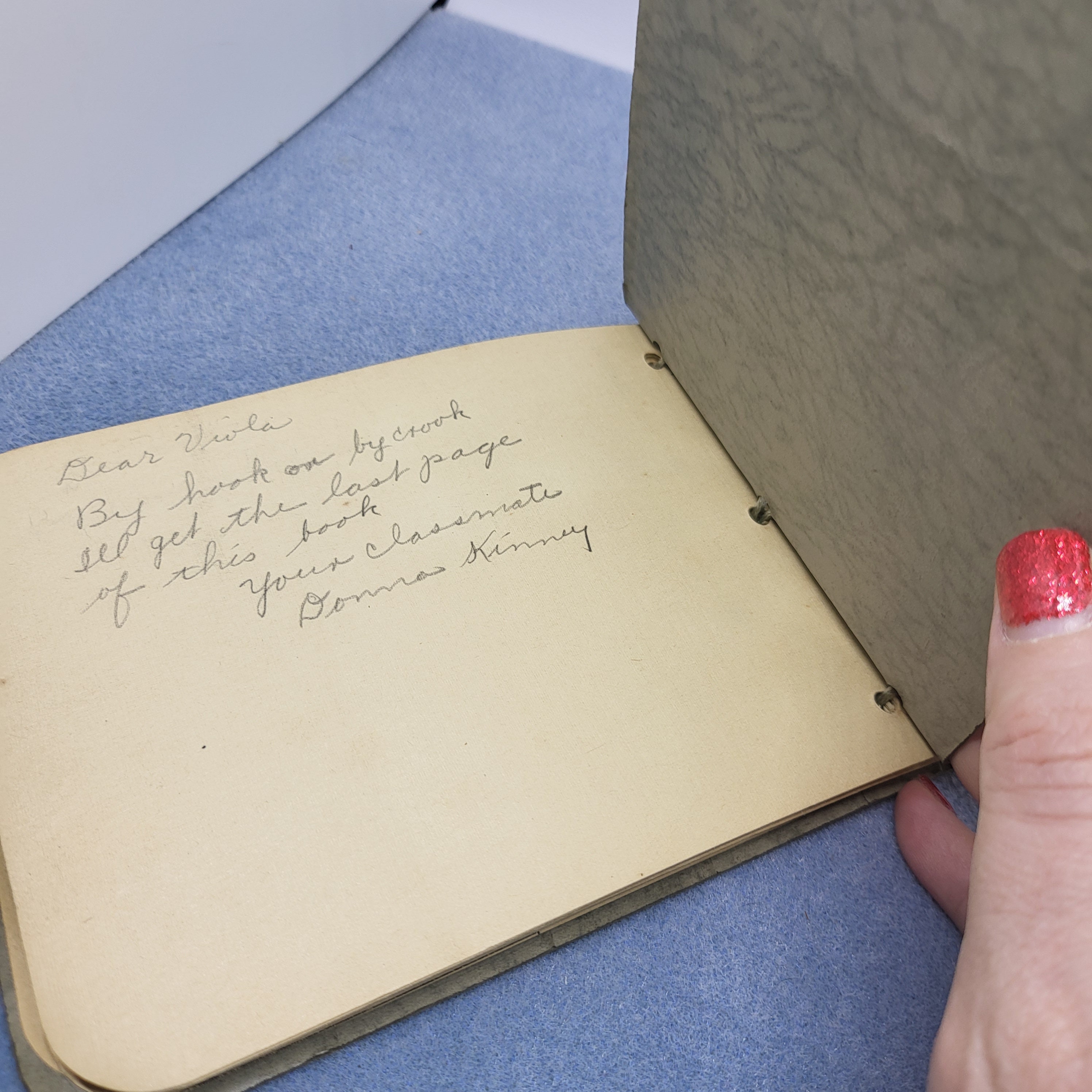 1930s School Autograph Notebook: My School-days Autobiography - Etsy