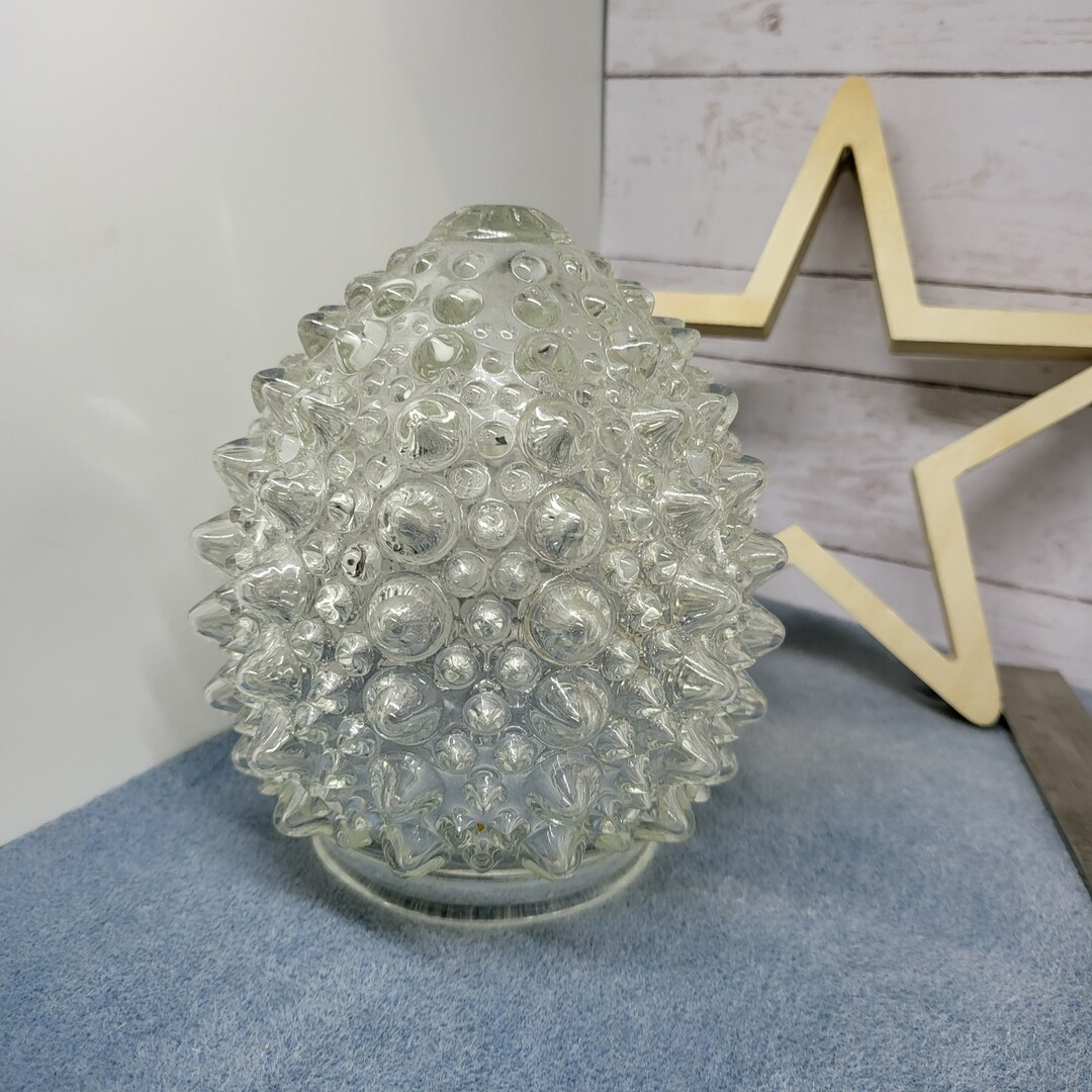3 Inch Hobnail Glass Light Cover -shapely With Spikes - See Photos and ...