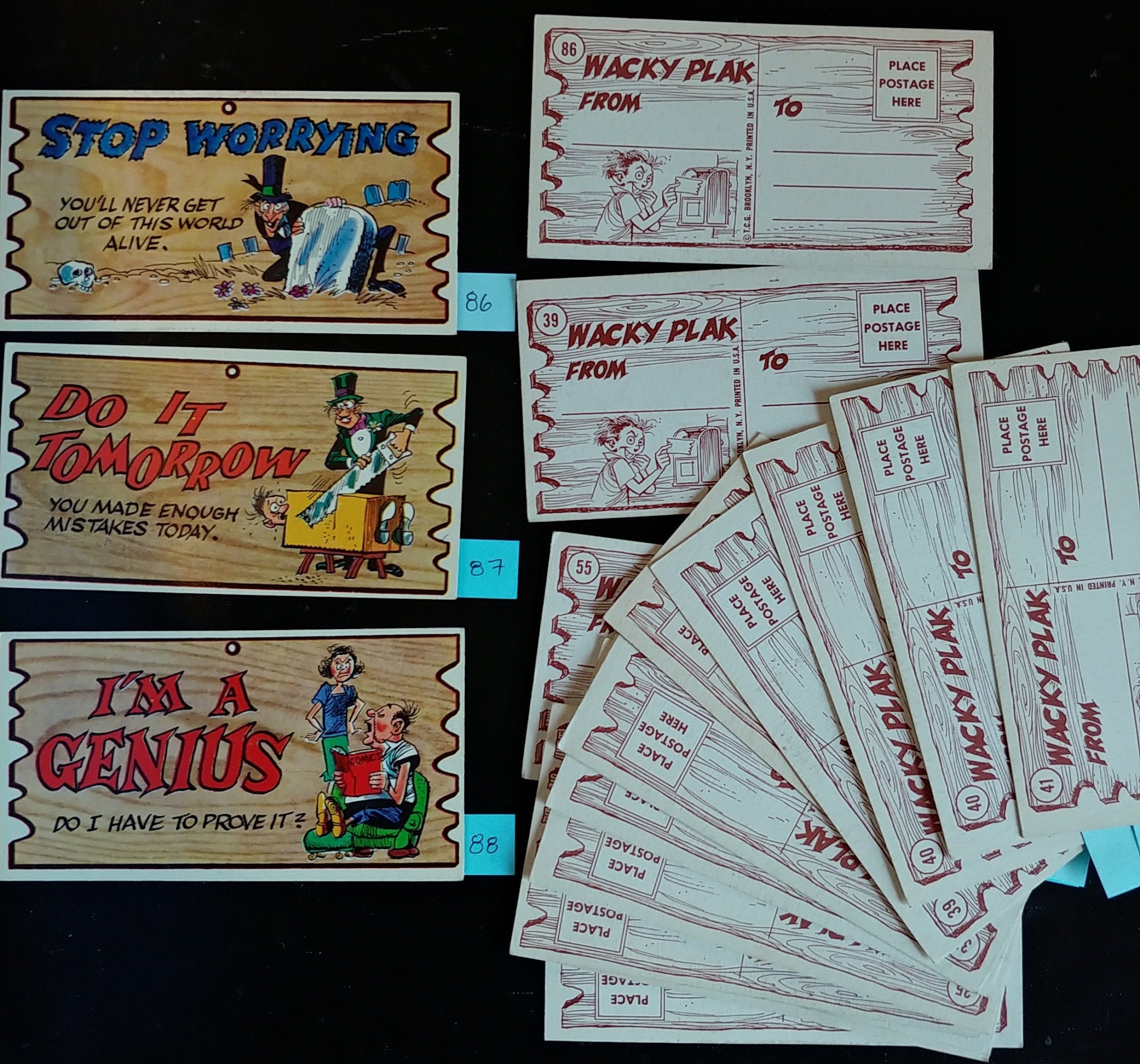 Wacky Plak Cards Topps choose Style TOPPS 1959 - Etsy