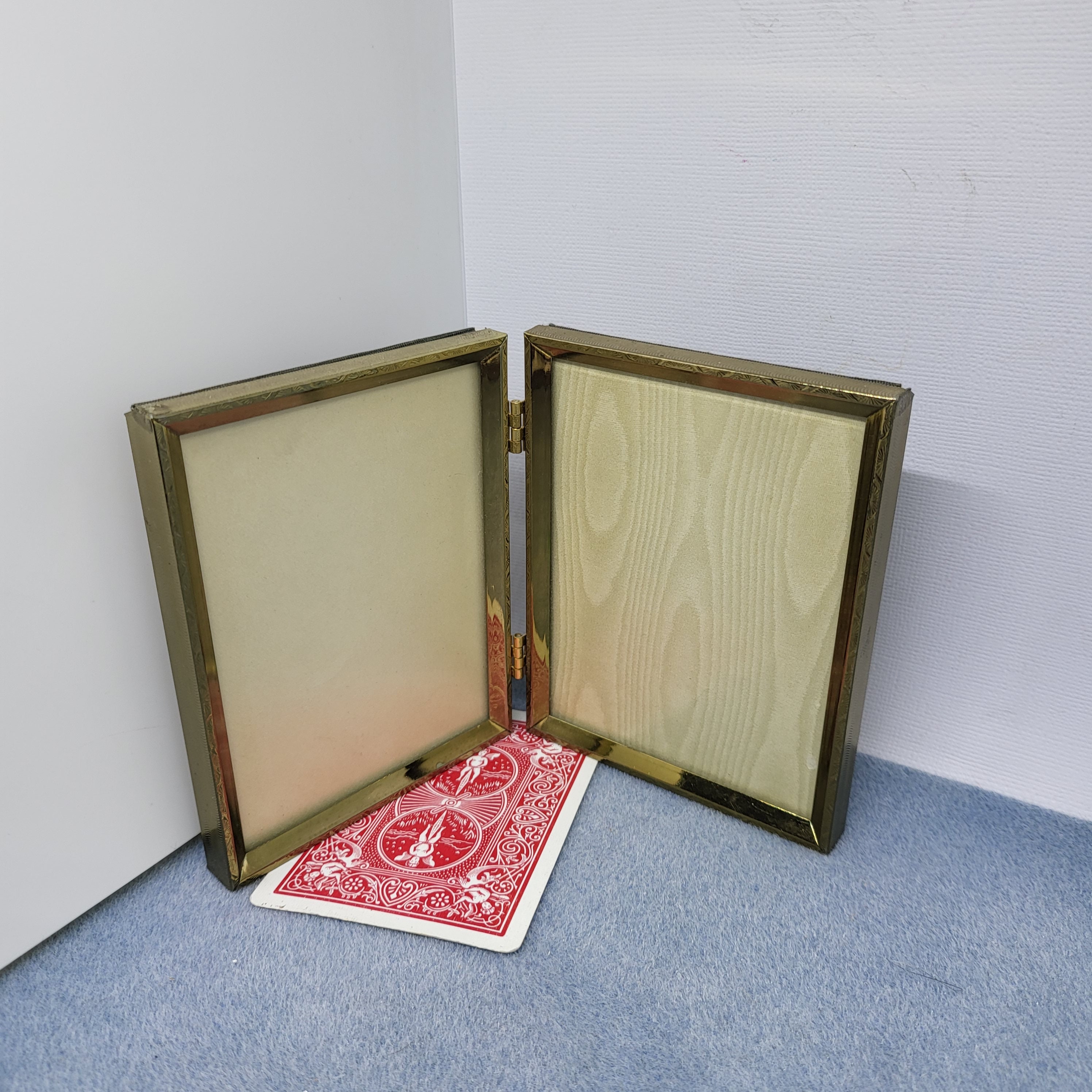 3x4 Gold Metal Hinged Frame Wave Stamped Metal Frame See Photos and ...