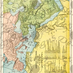 Antique Bible Maps Printables - Full Color 8.5x11 - Etsy