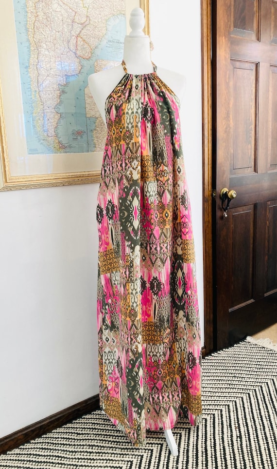 Womens Boho Halter Maxi Gem