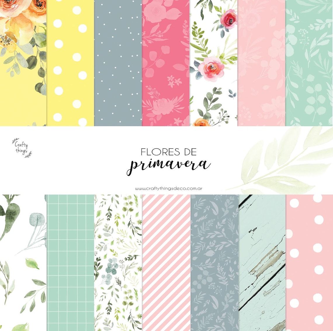 SPRING FLOWERS, Digital Papers for Scrapbooking, Digital Papers ...