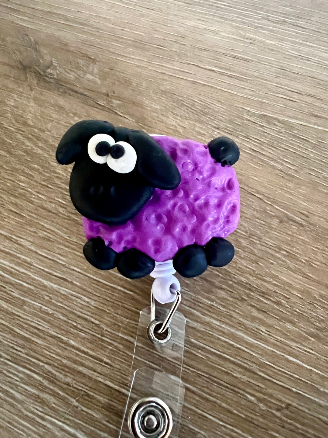 Sheep Badge Reel, Sheep Badge Holder, Nurse Badge Reel, Purple Sheep ...