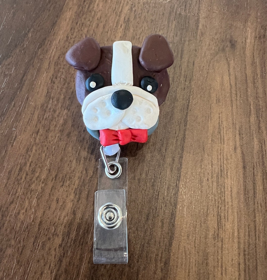 Bulldog Badge Holder, Frenchie Bulldog Badge Reel, Dog Badge Reel ...