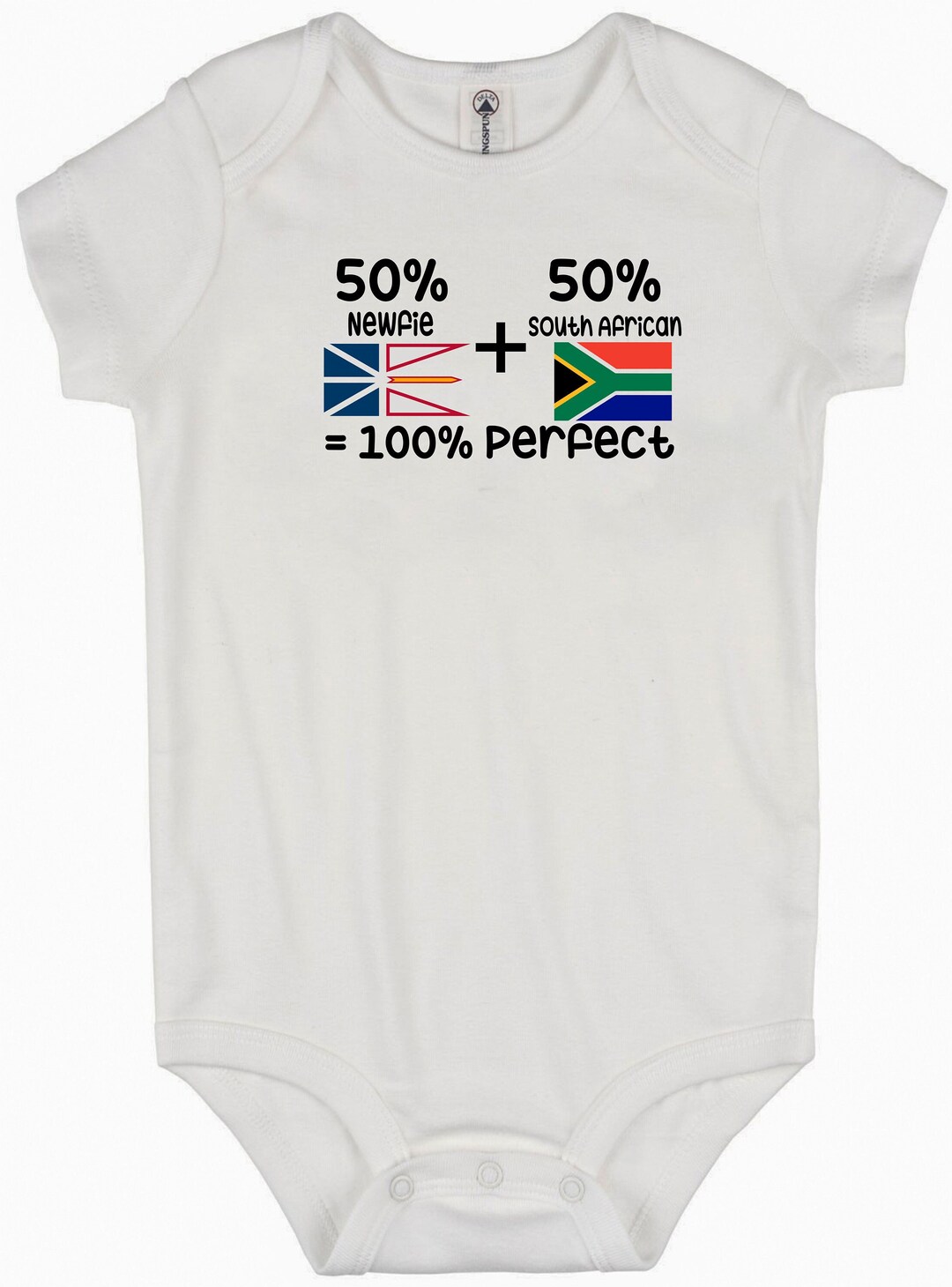 Newfie South African Baby Outfit Personalized Baby Bodysuits Sizes ...