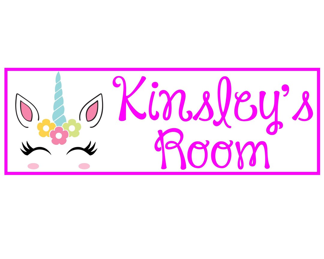 Unicorn Peel and Stick Personalized Room Sign - Etsy