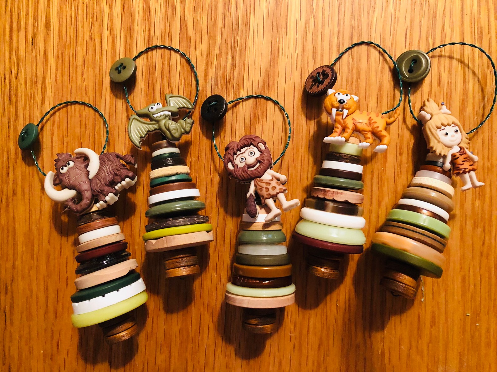 Set of Prehistoric/caveman Ornaments | Etsy