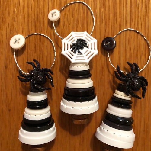 Rainbow Button Tree Ornaments - Etsy