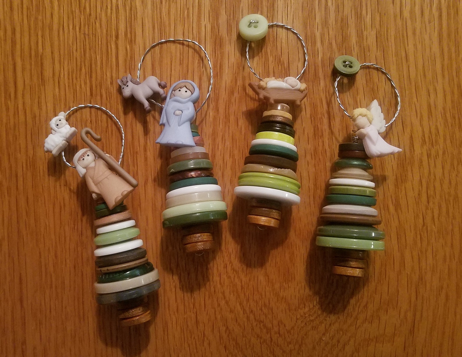 Nativity Button Ornaments - Etsy