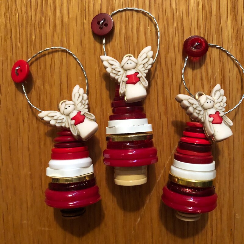 Button Angels Ornaments - Etsy