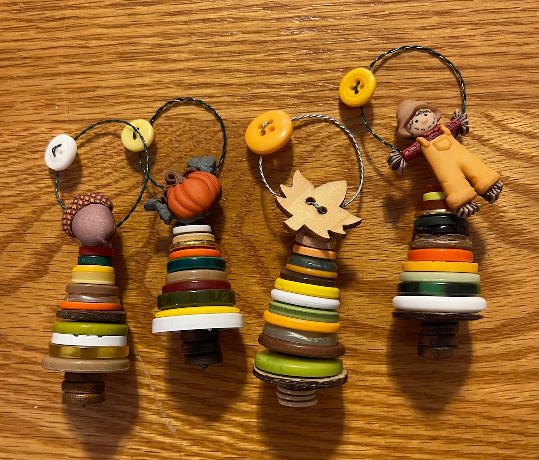 Fall Button Ornament Sets - Etsy