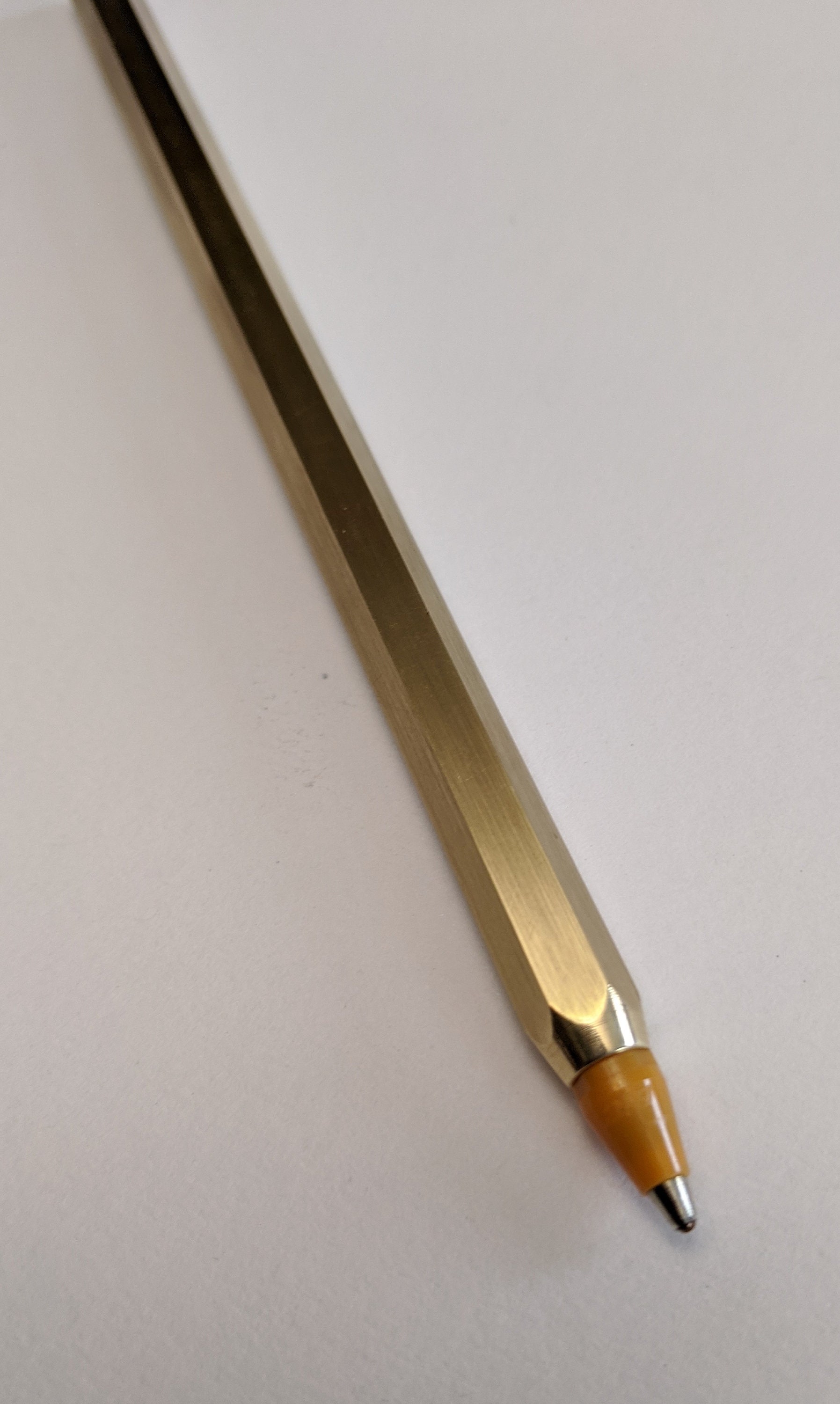 Big - Pal Hex Pen With a Wood Cap, Ballpoint Pen, Brass Pen, 100% ...