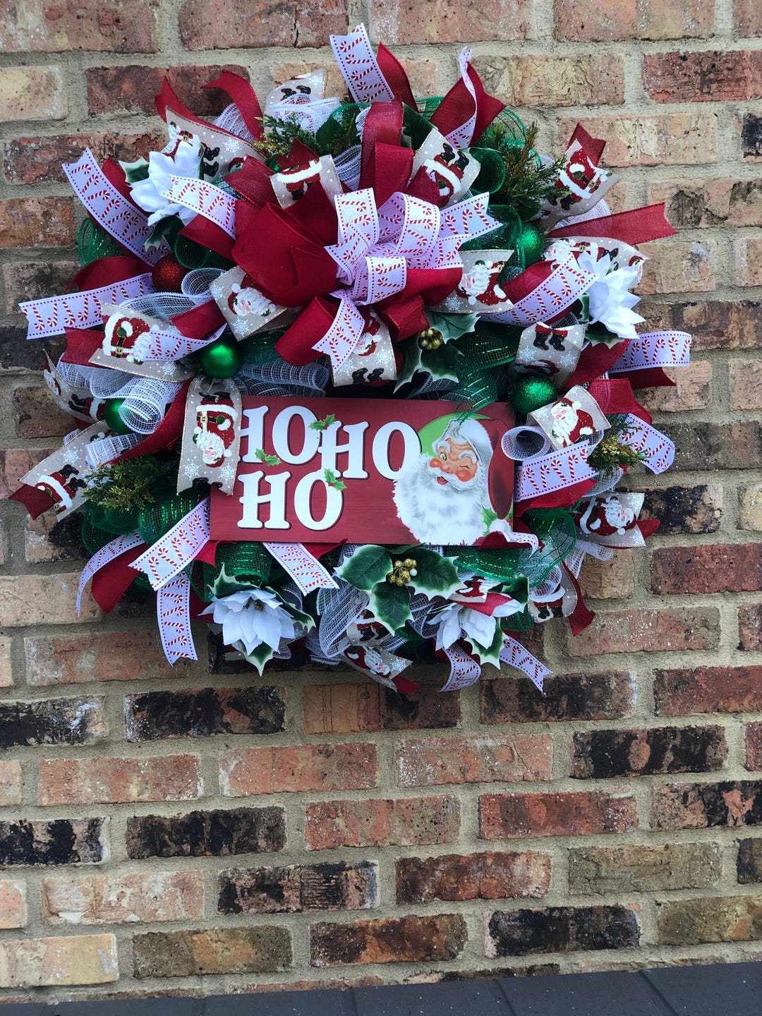 Santa Door Decoration, Merry Christmas Front Door Decor, Holiday Porch ...