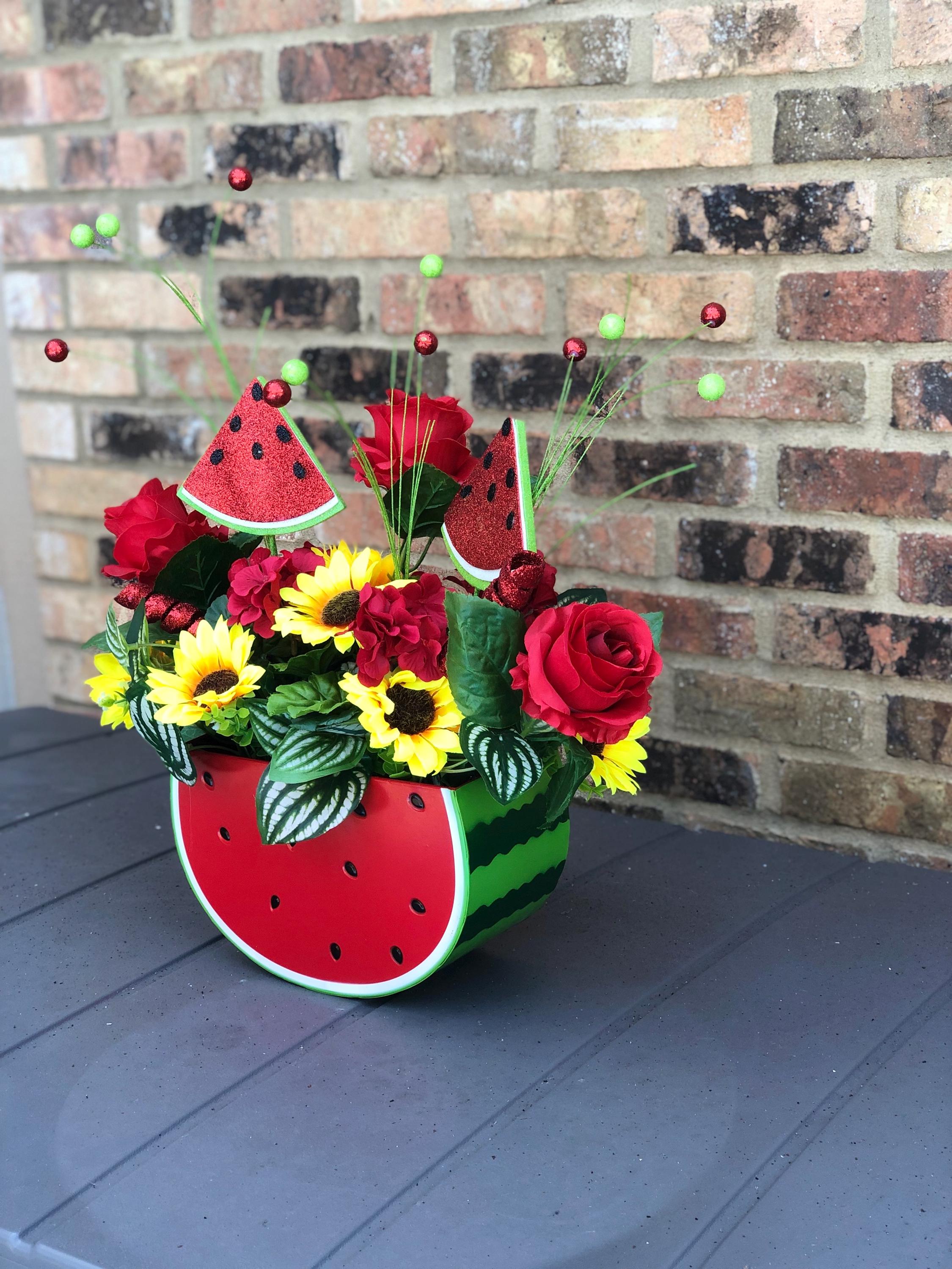 Watermelon Table Centerpiece, Summer Table Decor, Front Porch Decor ...