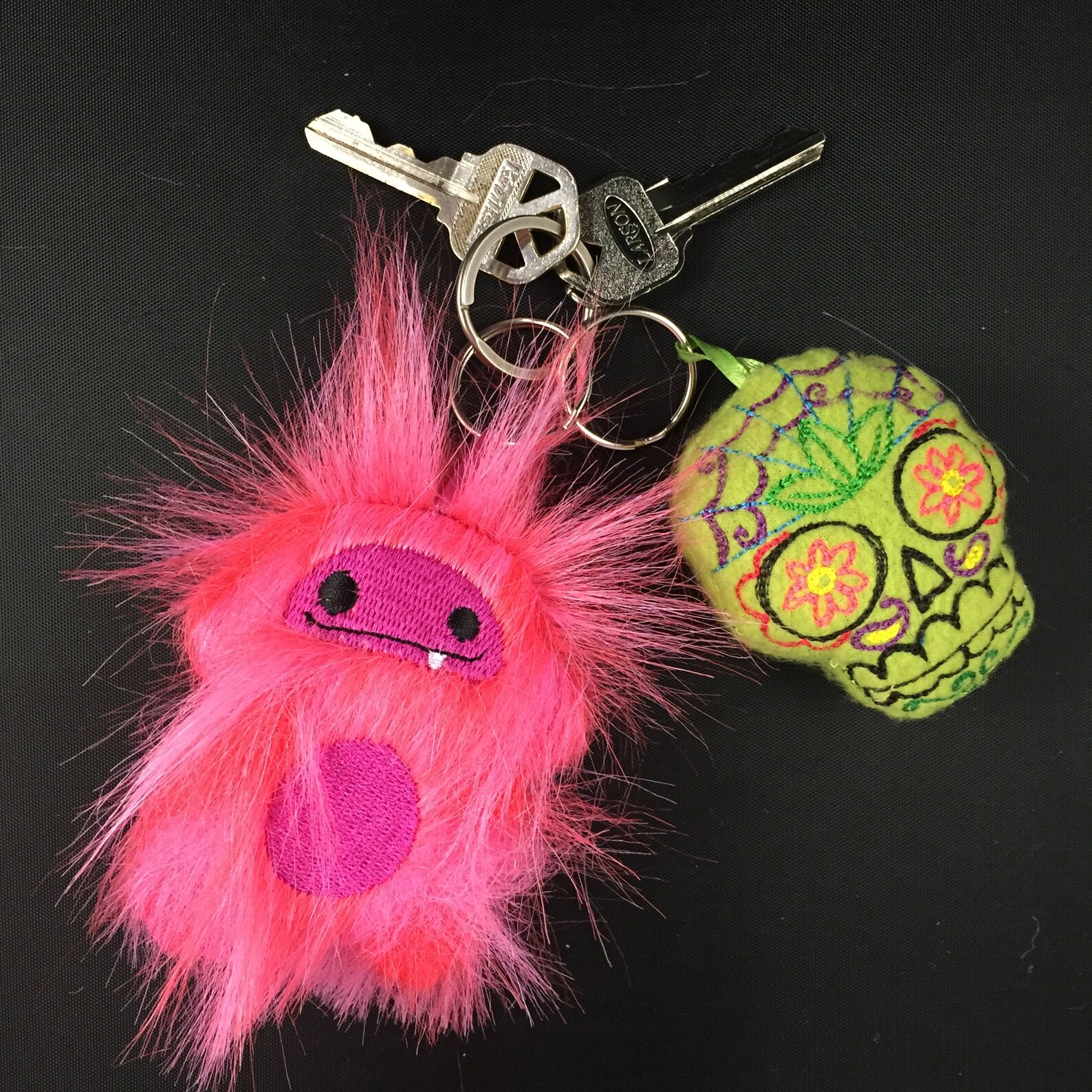 Bright Orange Sugar Skull Stuffed Stuffy Plushy Keychain | Etsy