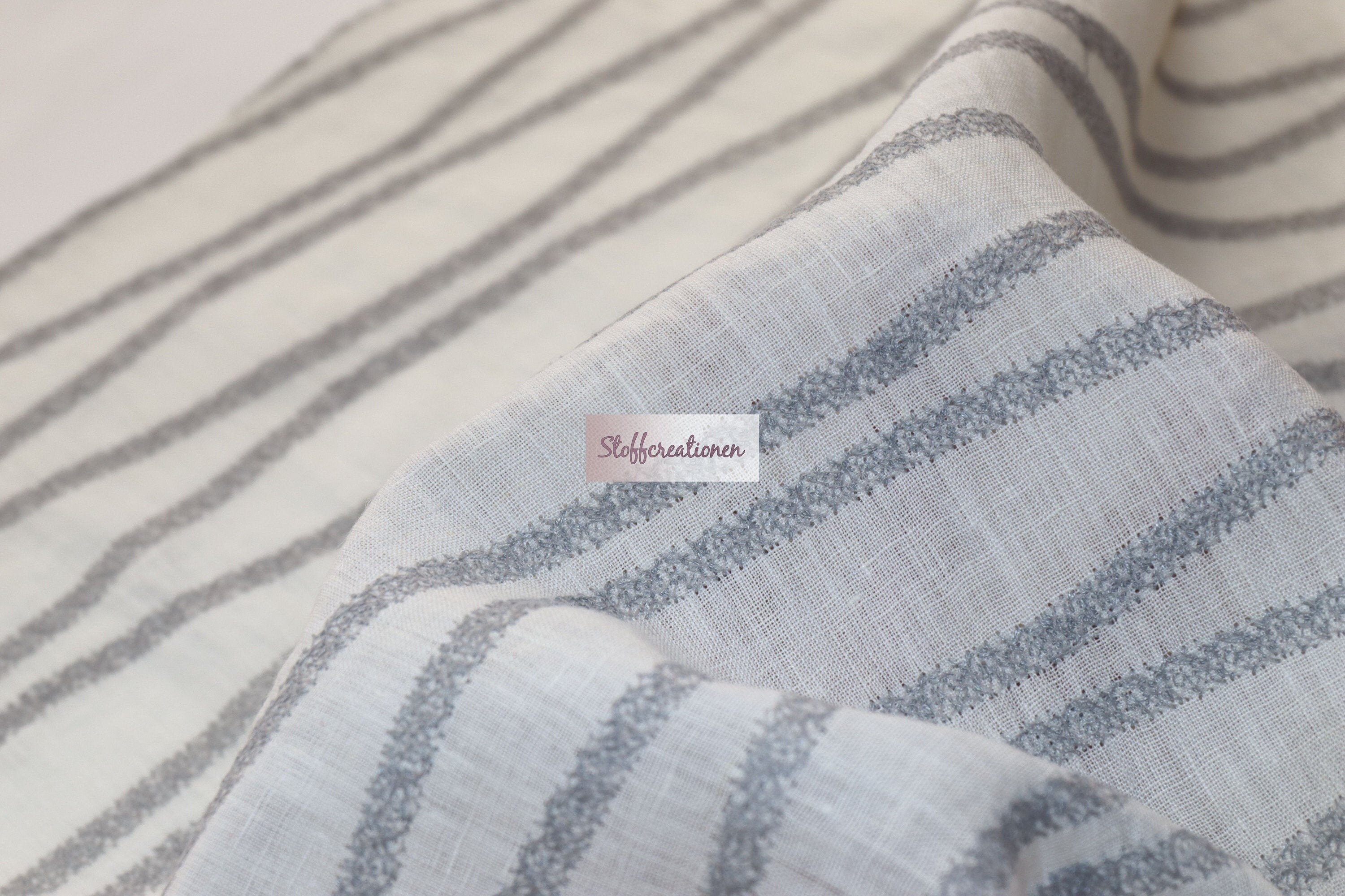 Belgian Linen Fabrics Couture Linen Fabric Embroidered Linen | Etsy