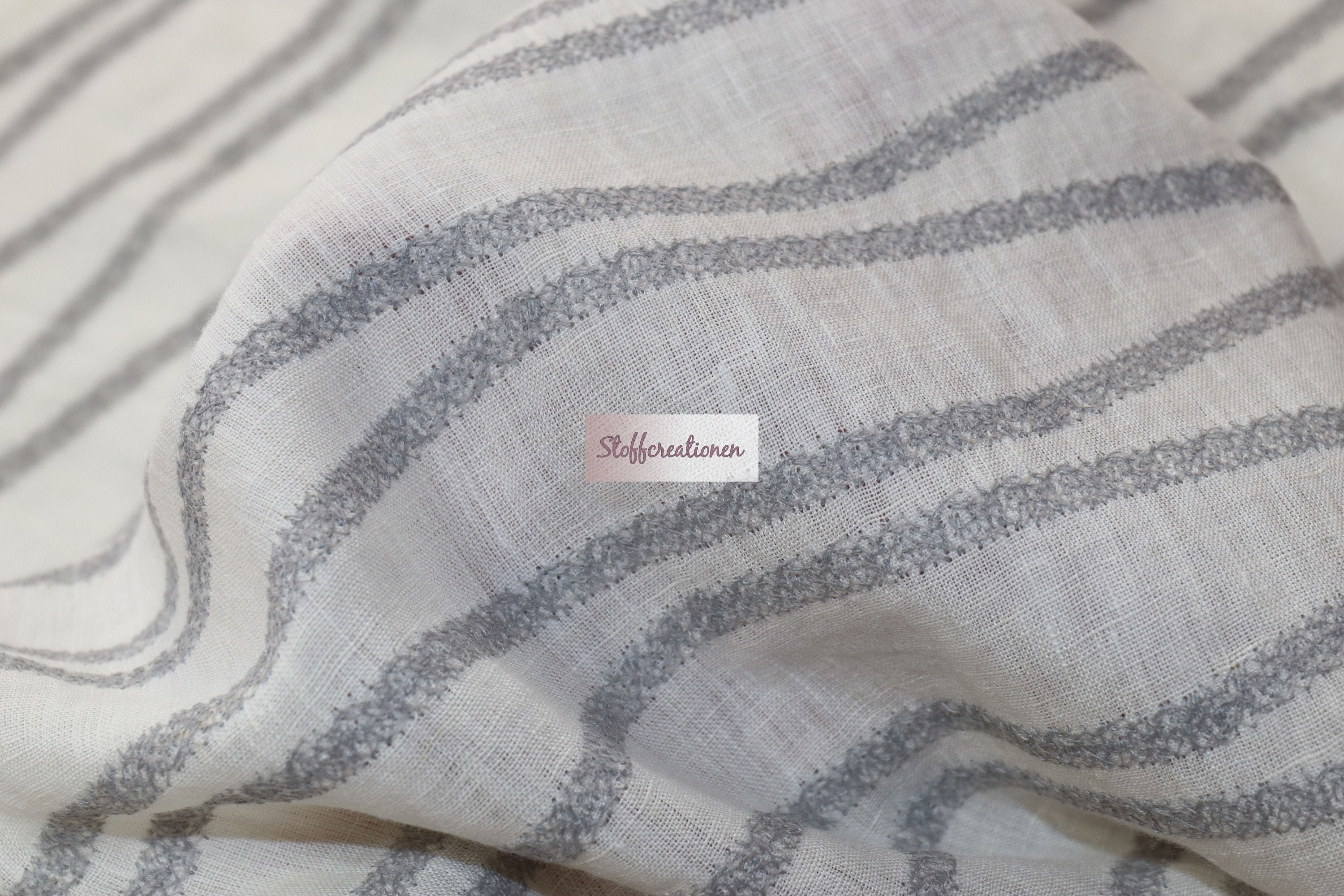 Belgian Linen Fabrics Couture Linen Fabric Embroidered Linen | Etsy