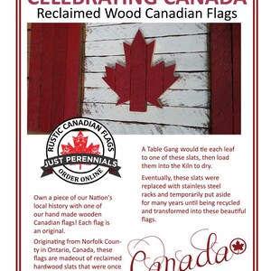 Handmade Rustic Wood Canadian Flag | Canada Decor and Gift | Canada Day ...