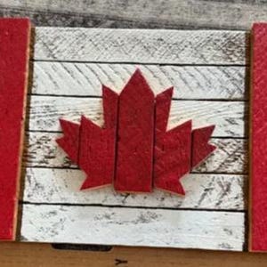 Handmade Rustic Wood Canadian Flag | Canada Decor and Gift | Canada Day ...