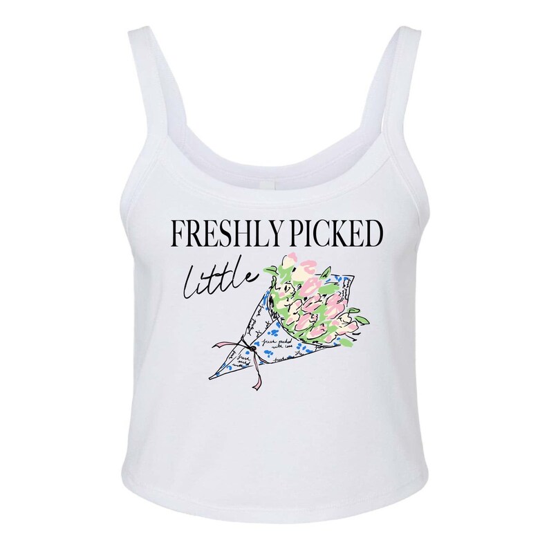 Sorority Big Little White Tank Top: Freshly Picked Fam Tee - Etsy