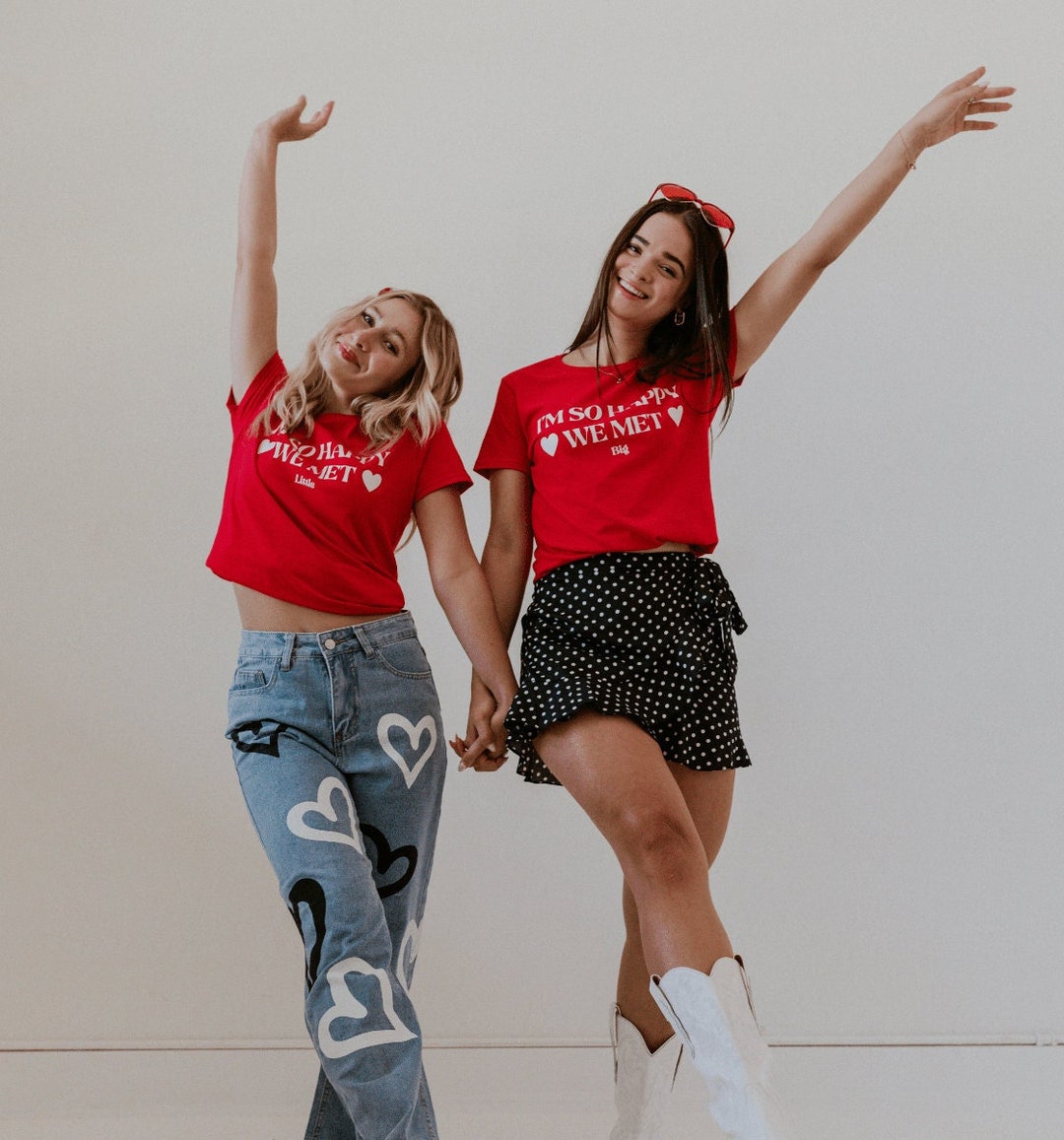 So Happy We Met Fam Baby Tees / Red Sorority Big Little Tees / Red Big ...