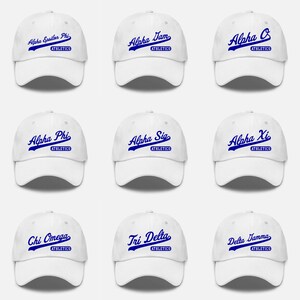 Home Run Dad Hat / White Embroidered Sorority Dad Hat / White Sorority ...