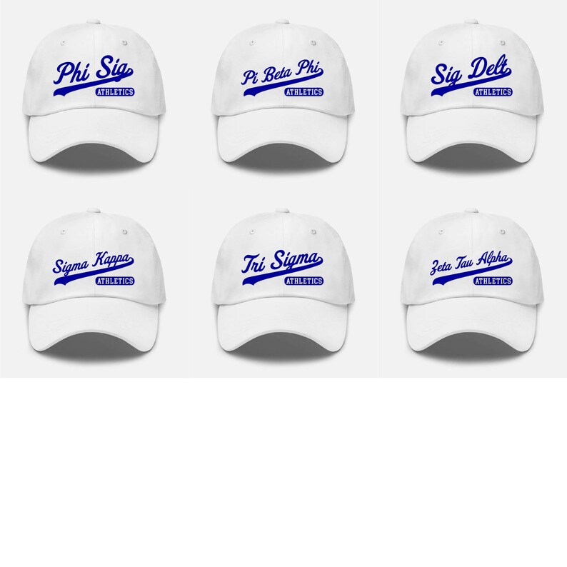 Home Run Dad Hat / White Embroidered Sorority Dad Hat / White Sorority ...