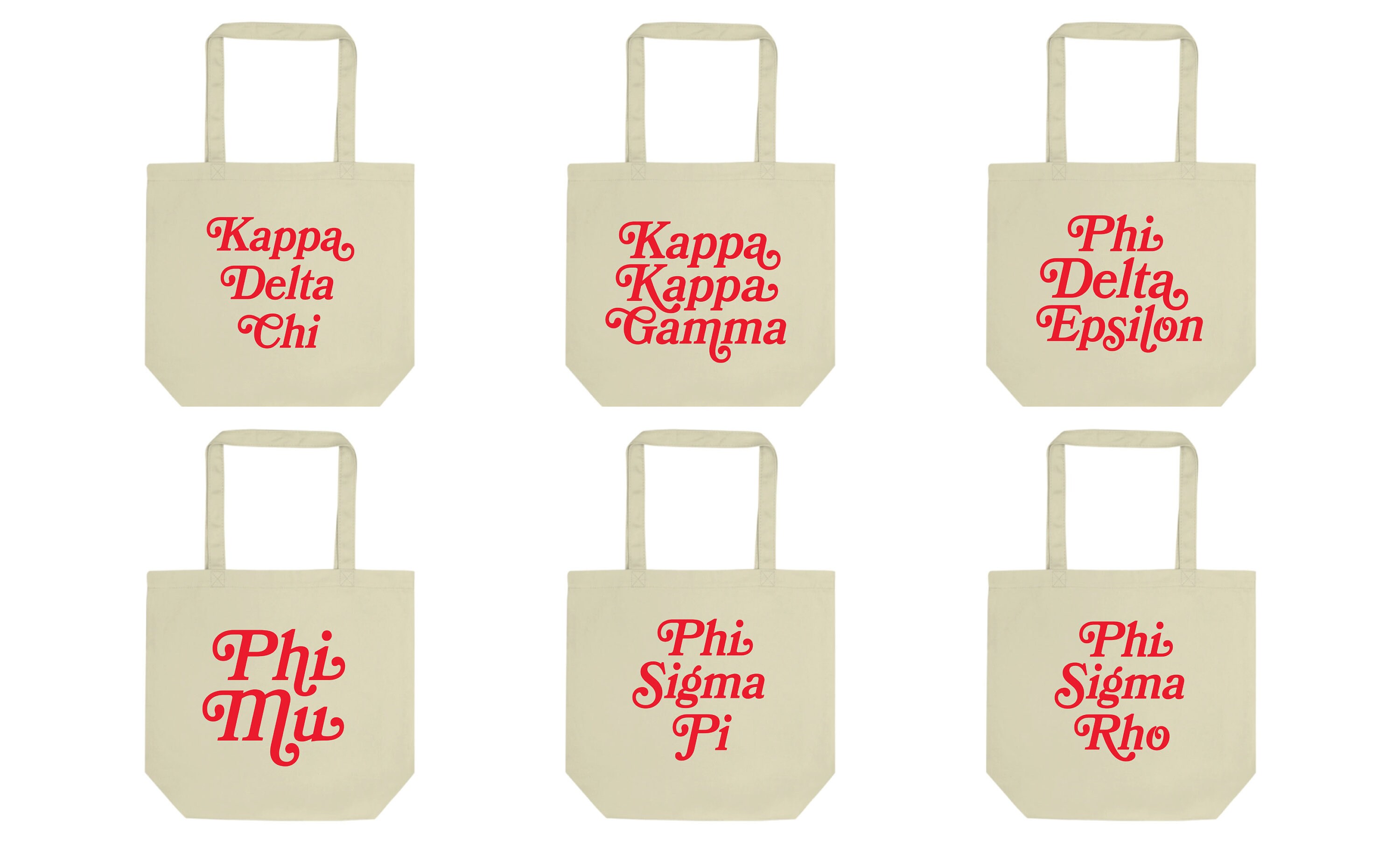 Red Text Tote / Tote Bag / Greek Gifts / Greek Sorority Bag / | Etsy