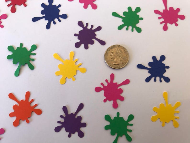 Paint Splatter Confetti Paint Confetti Art Party Decor - Etsy Ireland