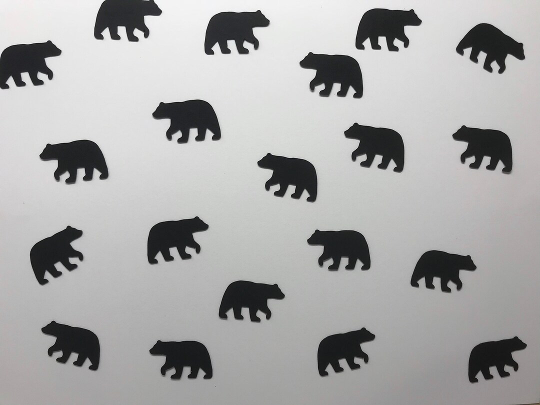 Brown Bear Confetti - Black Bear Confetti - Bear Decor - Lumberjack ...