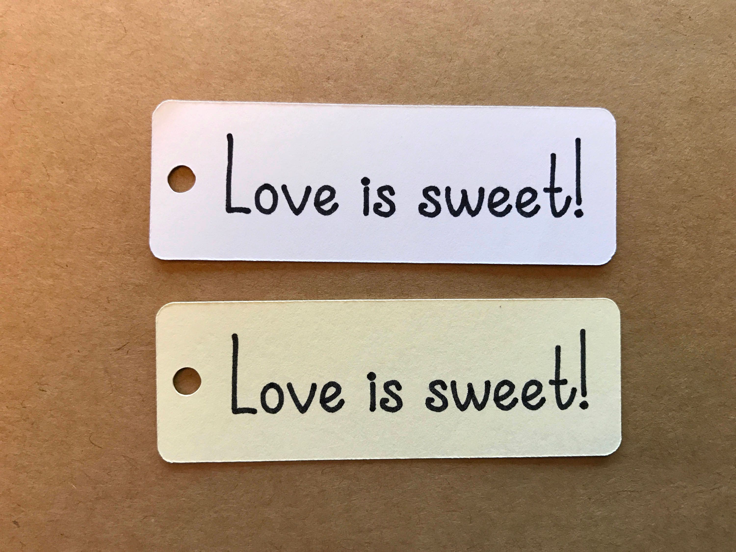 Love is Sweet Mini Tags Love is Sweet Favor Tags Wedding - Etsy Israel