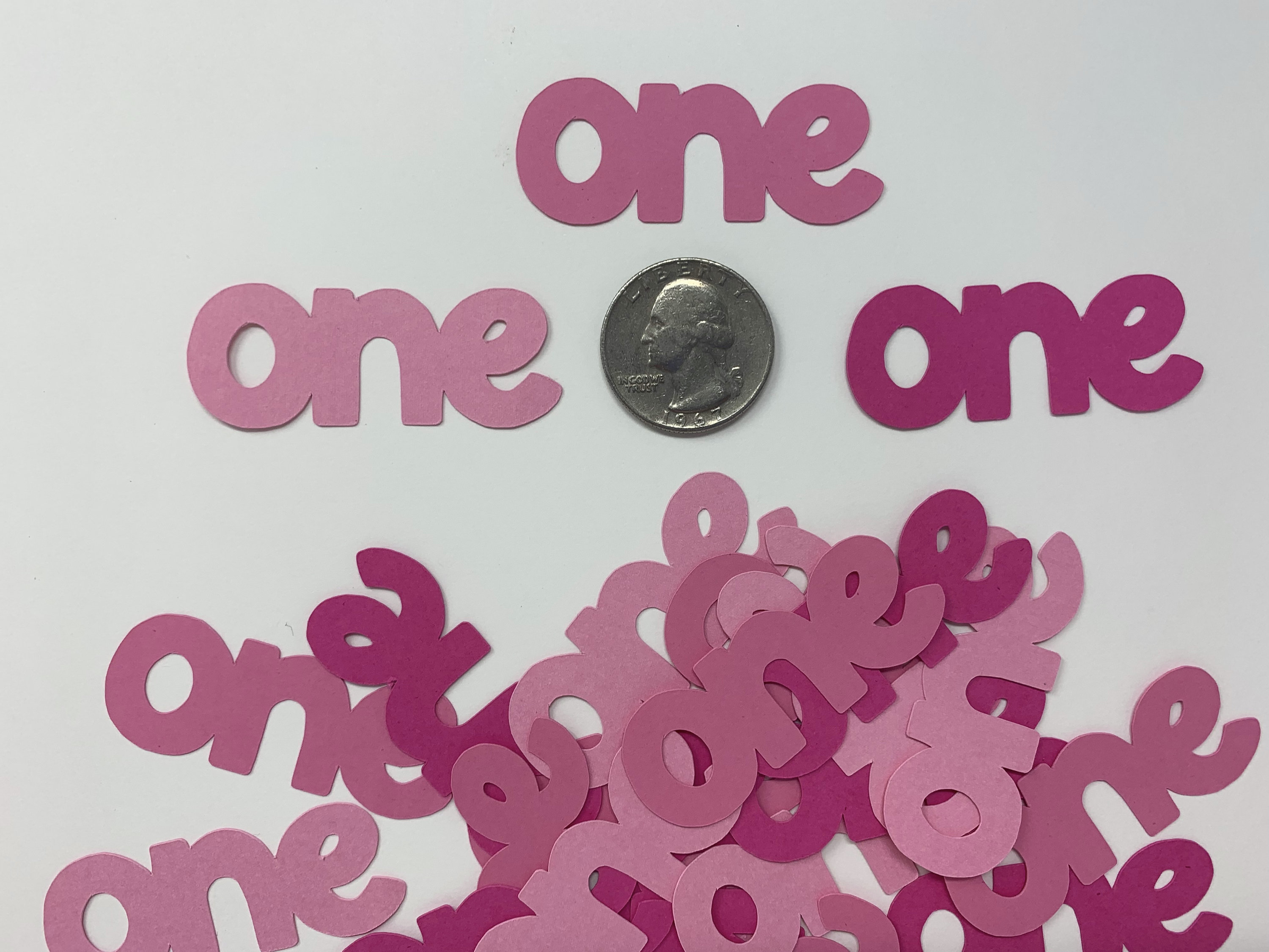 Shades of Pink One Confetti One Confetti Girl's 1st | Etsy