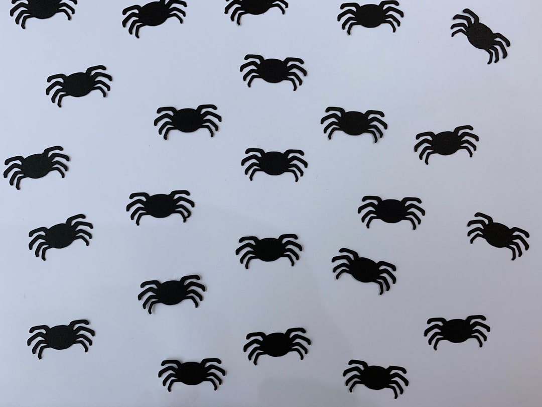 Black Spider Confetti - Spider Confetti - Halloween Decor - Bug ...
