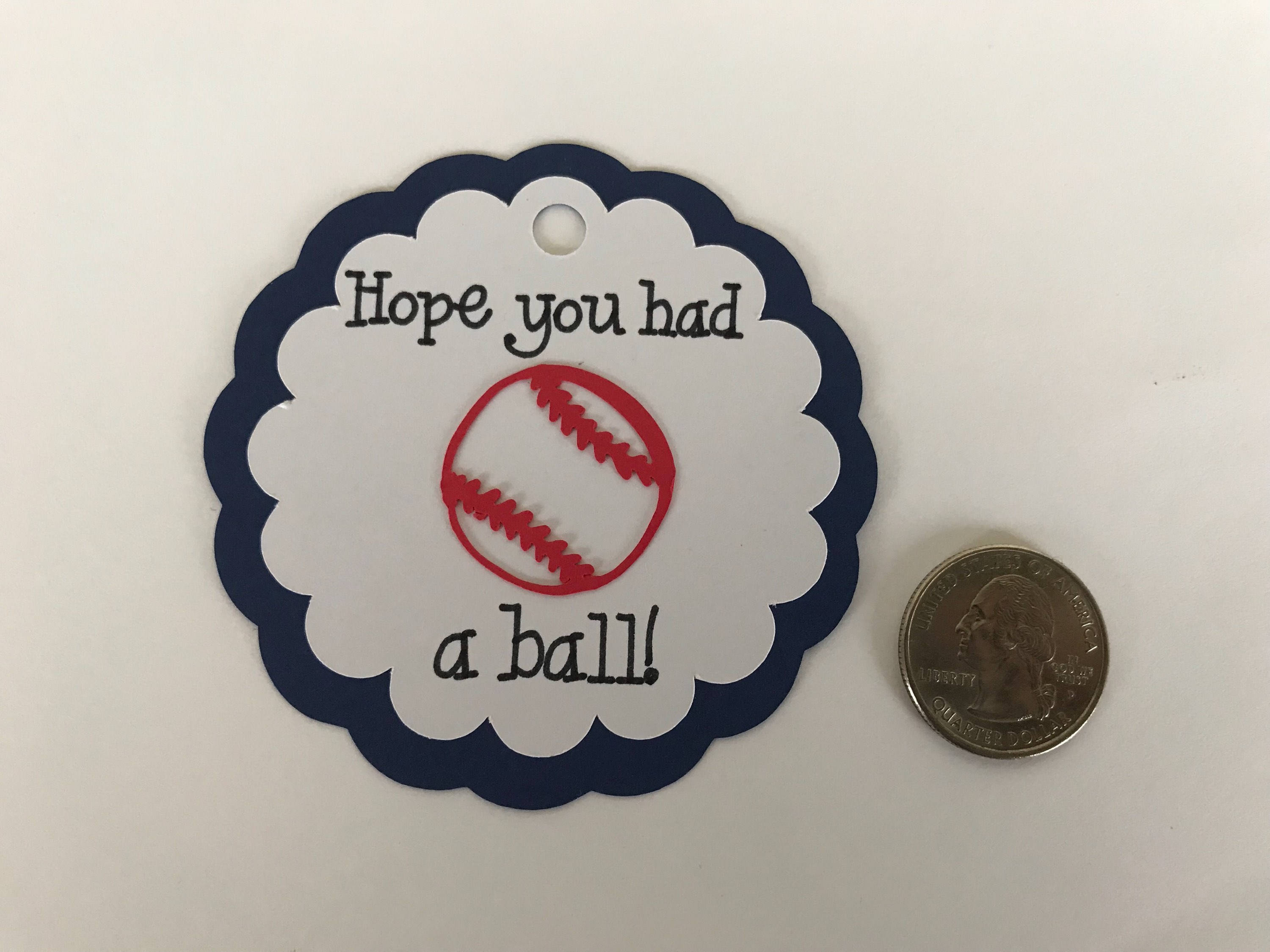 Baseball Birthday Favor Tags Had A Ball Favor Tag Baseball - Etsy