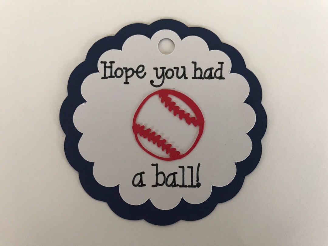 Baseball Birthday Favor Tags Had A Ball Favor Tag Baseball - Etsy