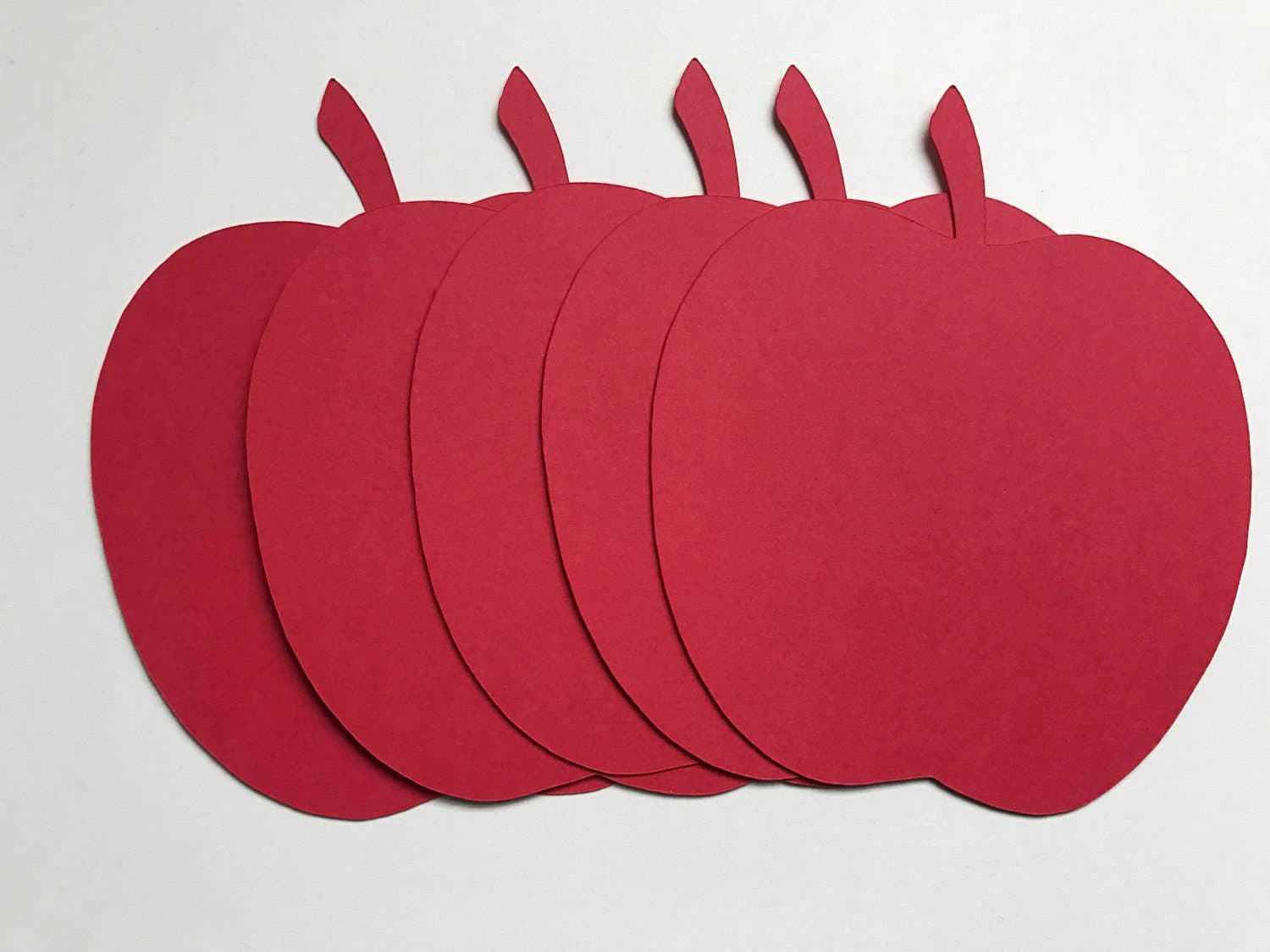 Red Apple Die Cuts Apple Decorations Teacher Decorations - Etsy