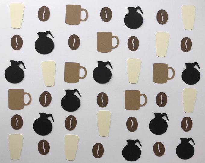 Coffee Confetti Coffee Party Decor Coffee Birthday Party Coffee Lovers ...