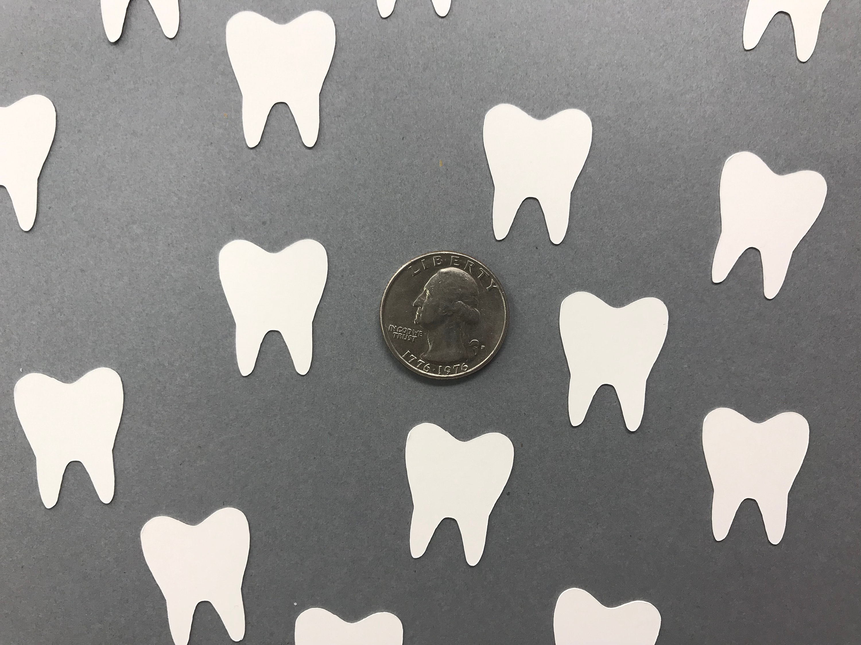 White Teeth Confetti Dentist Confetti Tooth Fairy Confetti - Etsy