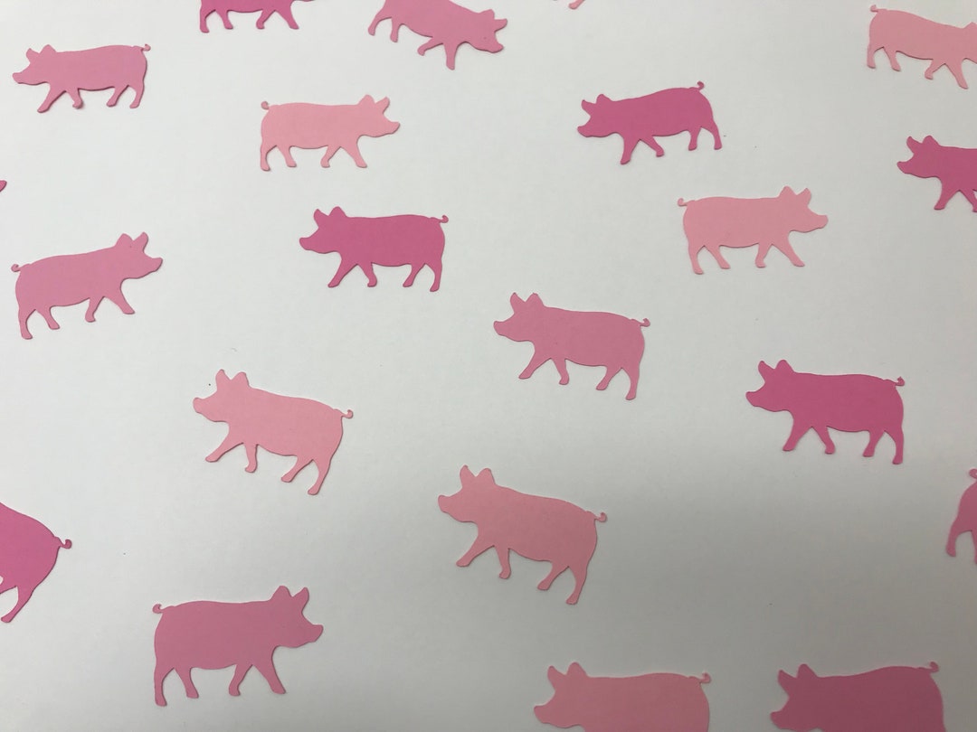 Pink Pig Confetti - Pig Decorations - Pig Birthday Party - Farm ...