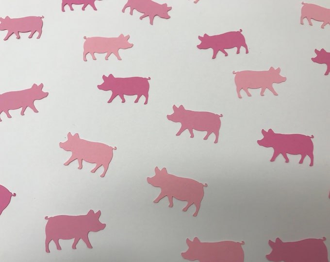 Pink Pig Confetti Pig Decorations Pig Birthday Party - Etsy