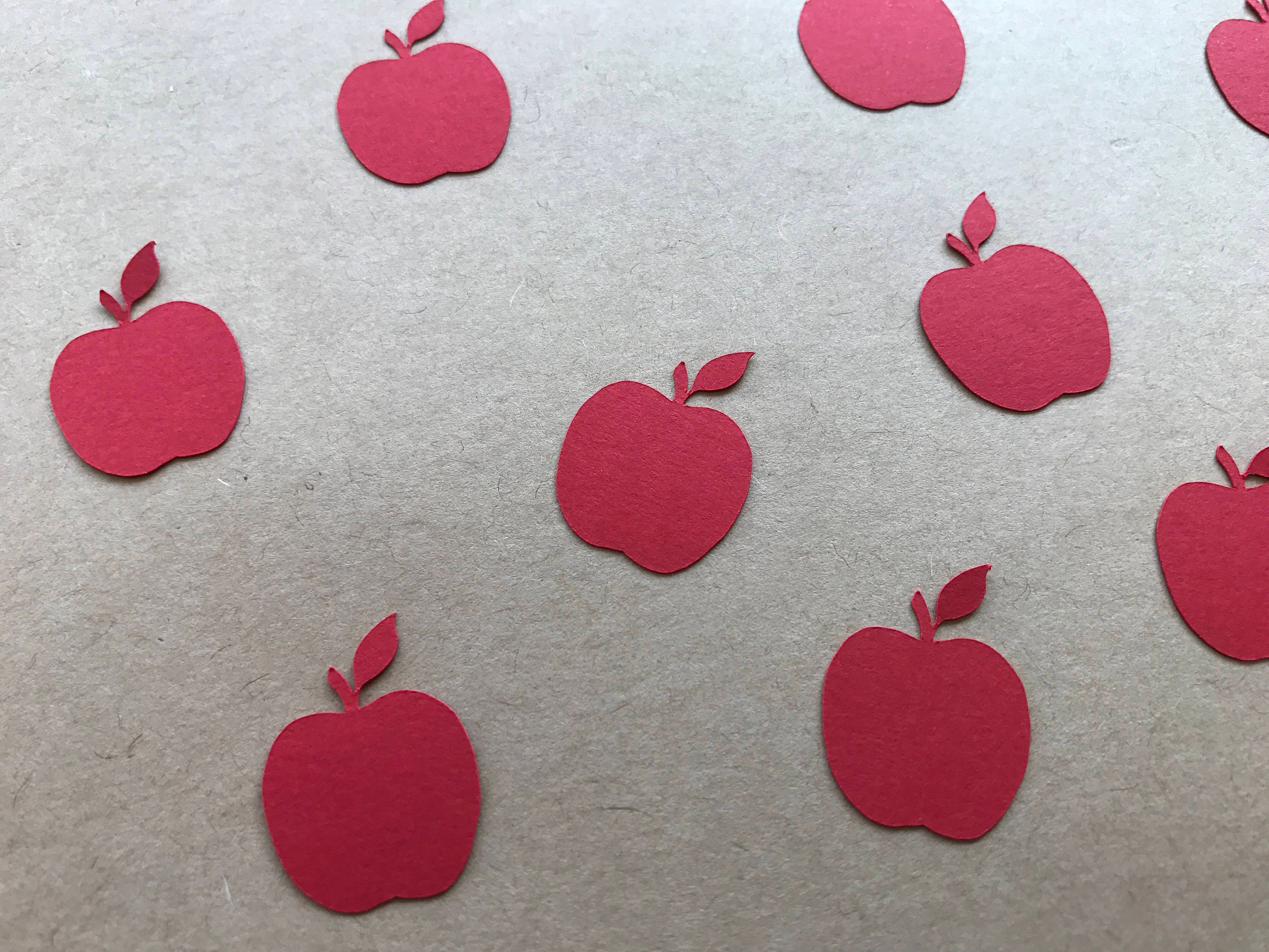 Red Apple Confetti Apple Decorations Teacher Decorations | Etsy